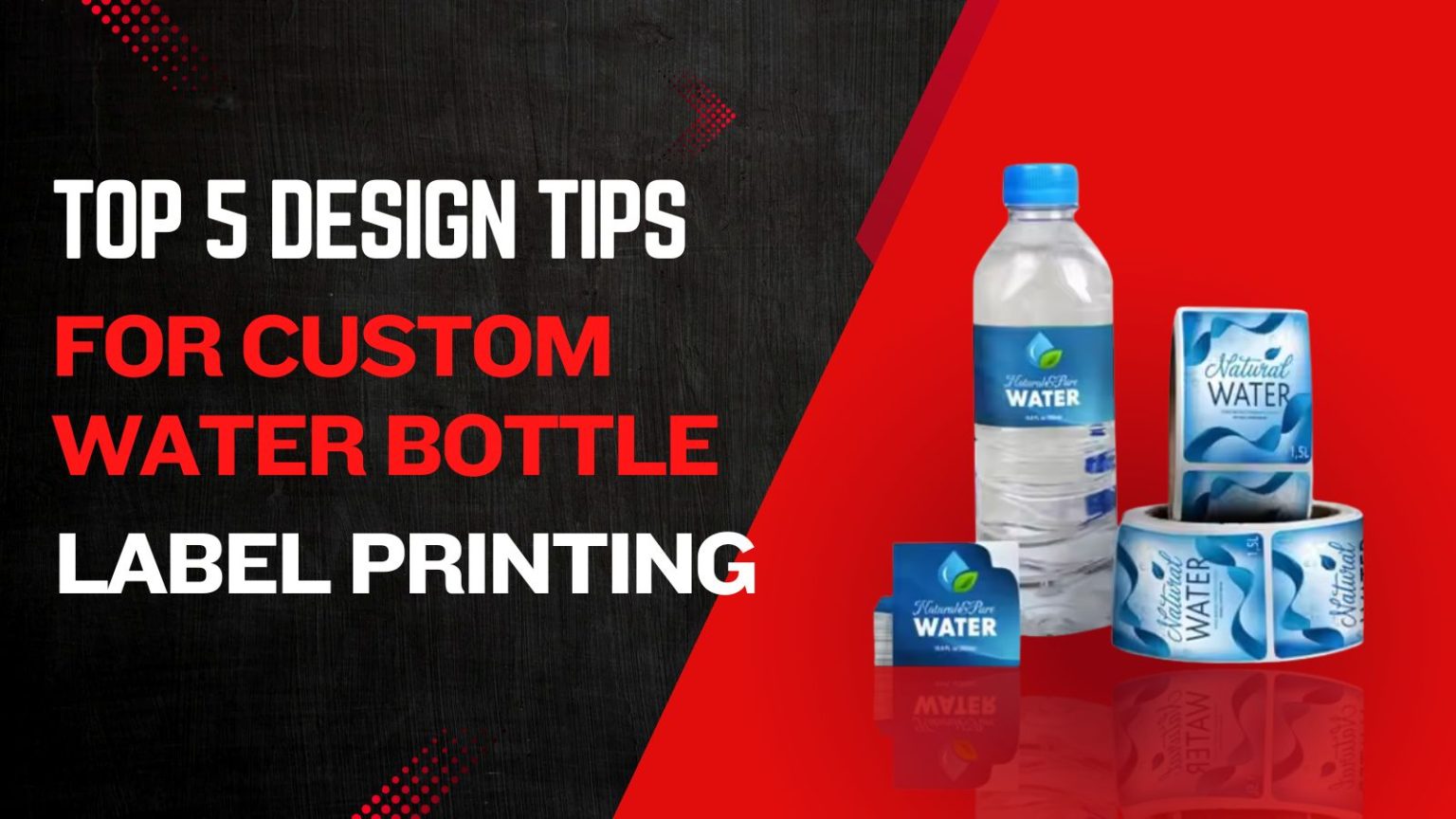 Top 5 Design Tips for Custom Water Bottle Label Printing